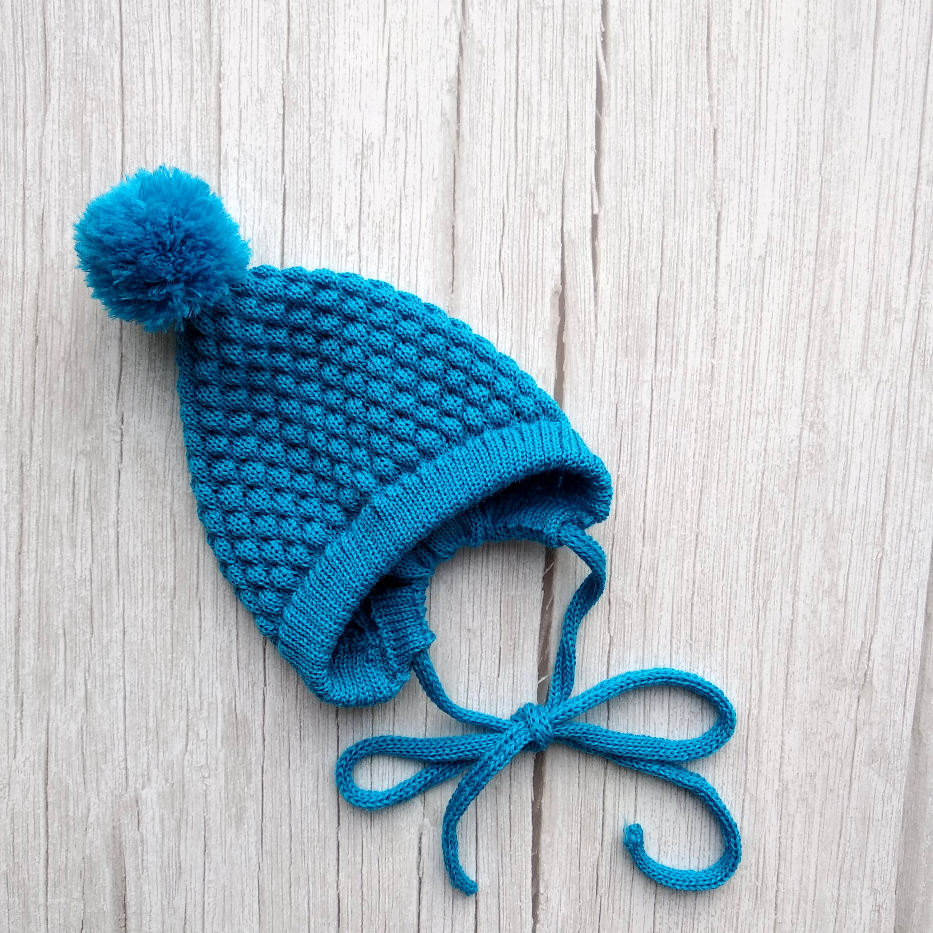 Baby boy bonnet merino wool newborn baby hat knit | Etsy