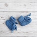 Blue Baby Booties Knit, Baby Boy Crib Shoes Blue - Etsy