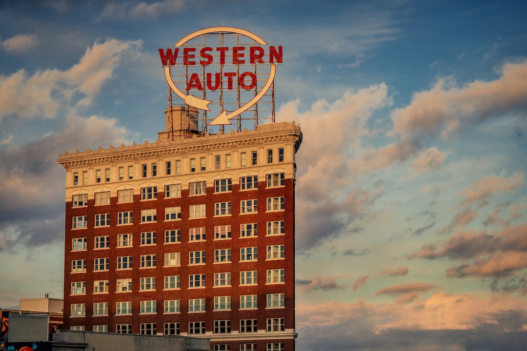 Western Auto at Sunset - Etsy