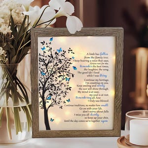 Memorial Lighted Shadow Box With Poem | Sympathy Gift for Loss of Loved ...
