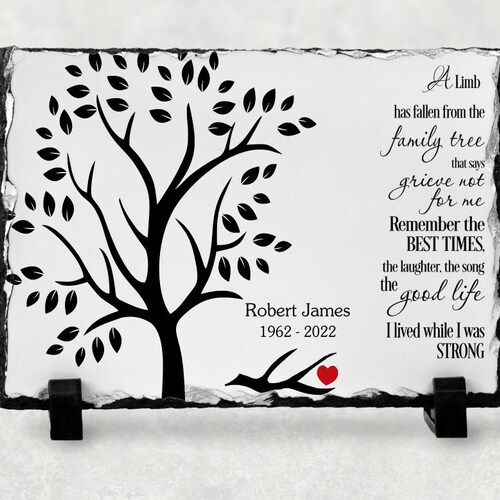 A Limb Has Fallen Family Tree Sympathy Gift Memorial - Etsy
