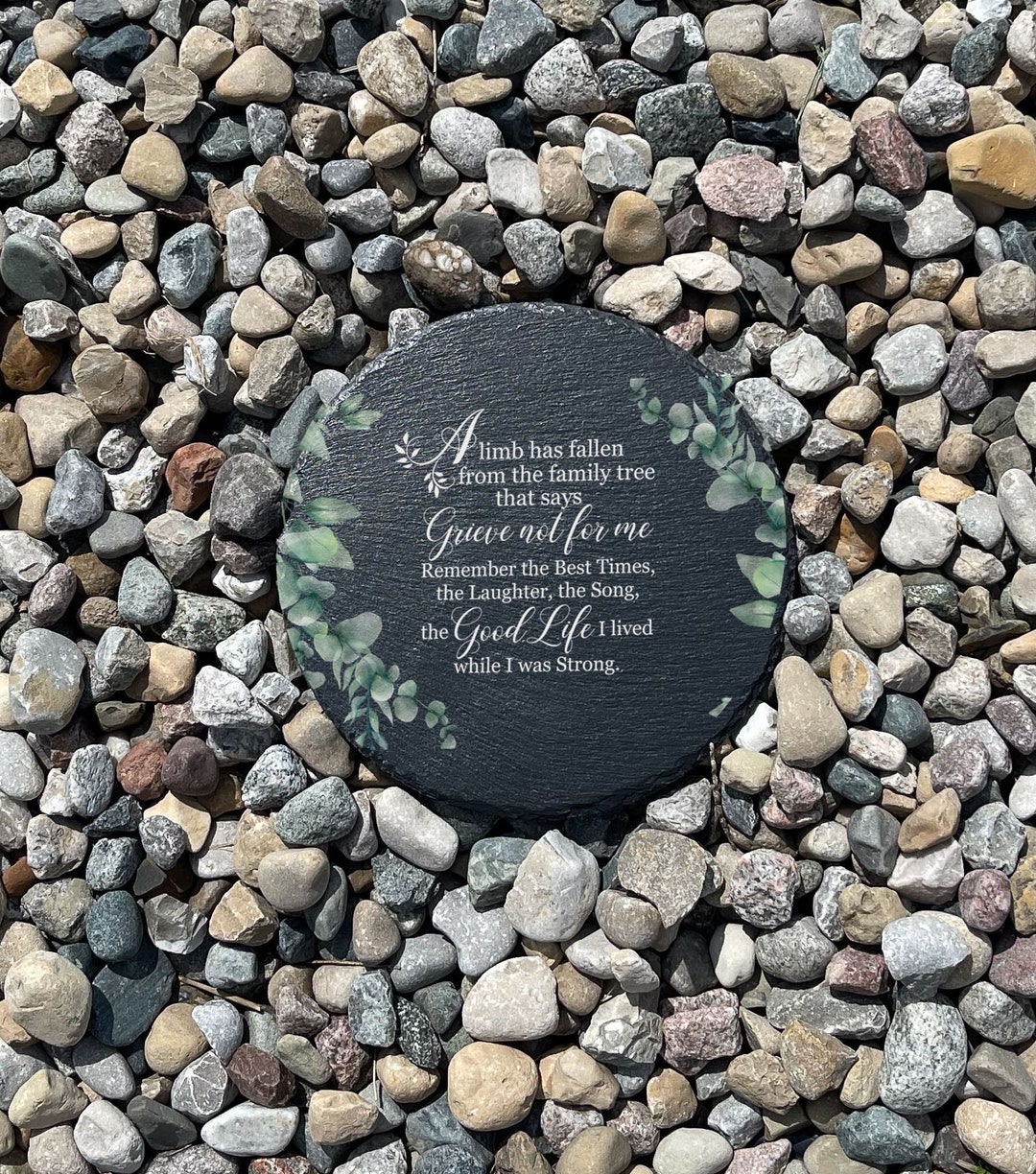A Limb Has Fallen Memorial Garden Stone, Sympathy Gift, Slate Grave ...