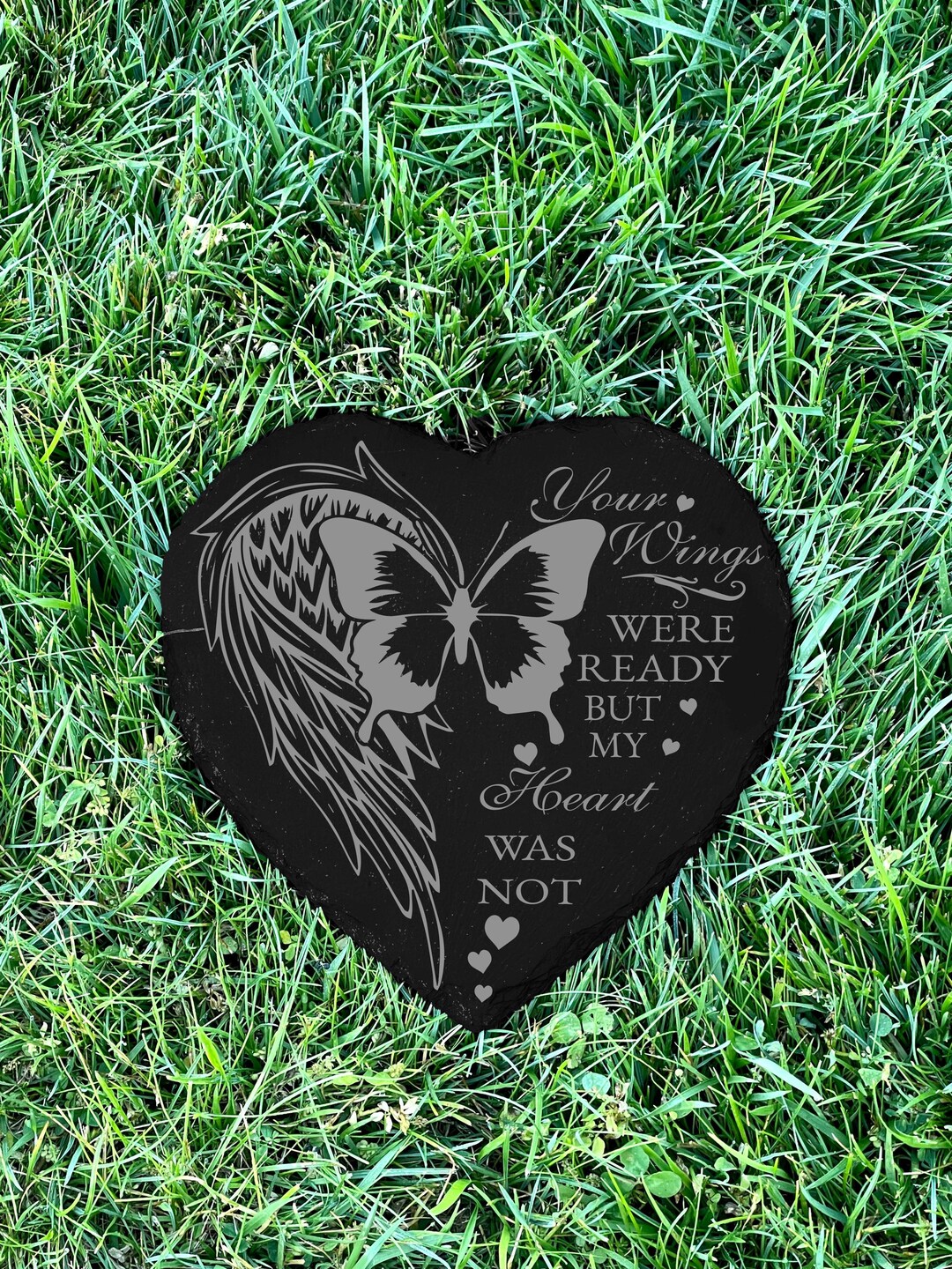 Your Wings Were Ready, Sympathy Gift, Slate Grave Marker, Keepsake ...