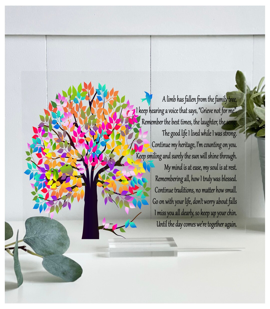 A Limb Has Fallen From Our Family Tree , Memorial Gift for Loss of ...