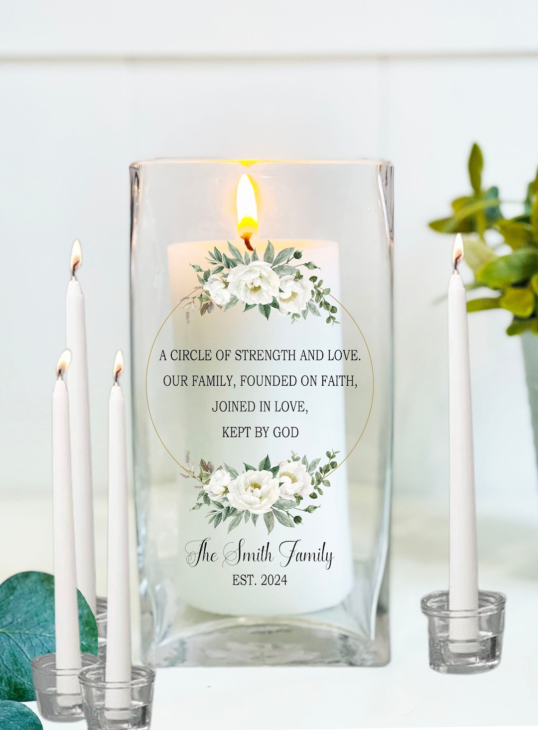 Family Unity Candle Set, Blended Family Unity Ceremony, Custom Unity ...