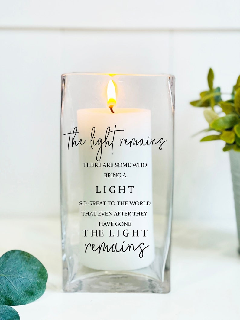 Memorial Candle for Loss of Loved One Memory Candle for - Etsy