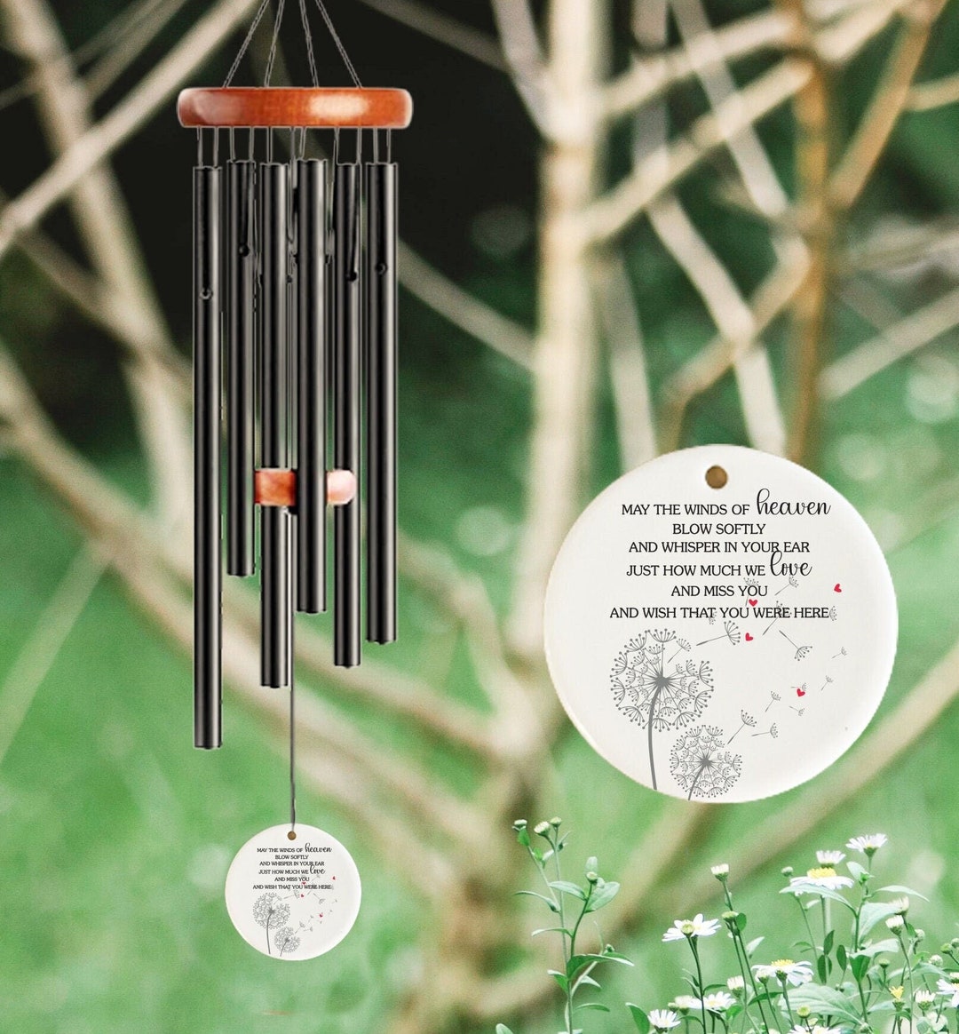 May the Winds of Heaven Blow Softly Memorial Chime, Sympathy Dad, Mom ...