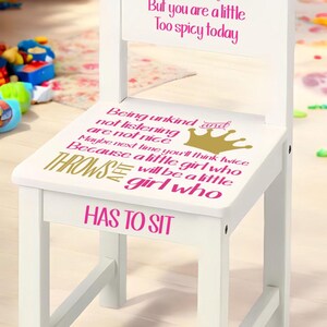 UV Printed Time Out Chair, No Vinyl Used! Wood Time Out Chair, Time Out ...