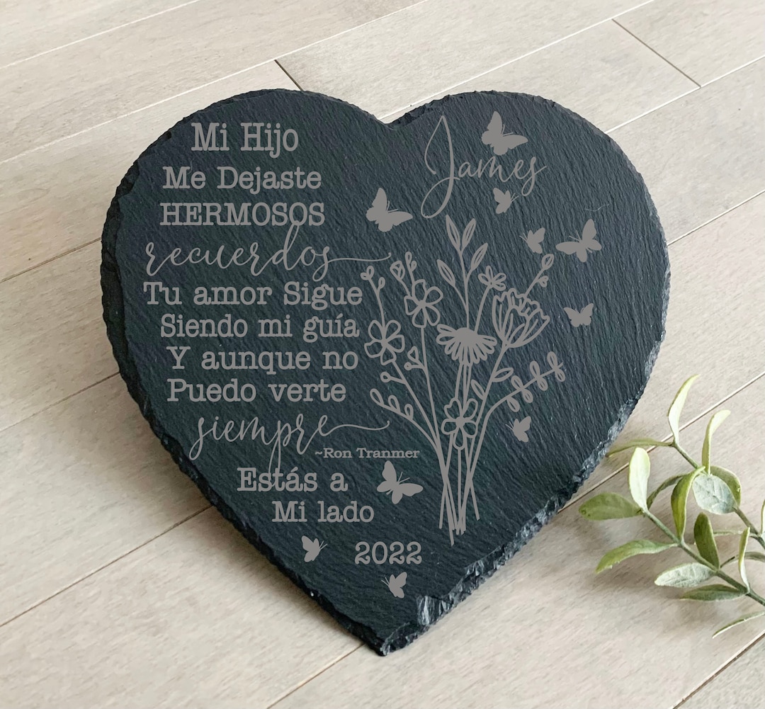 Spanish Memorial Slate, Spanish Beautiful Memories, Spanish Loss of Son ...