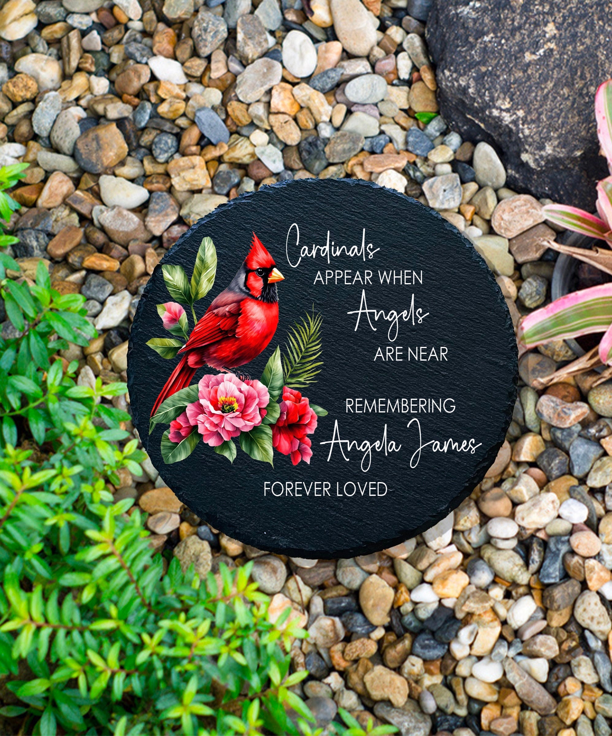 Garden Stone, Temporary Grave Stone for Loss of Loved One, Slate Grave ...