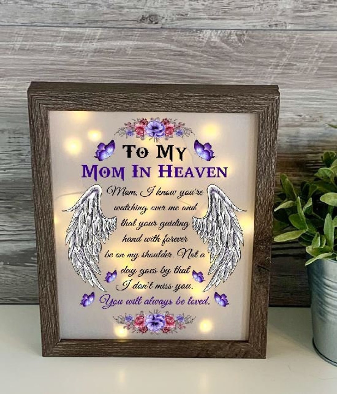 Loss of Mom, Sympathy Gift, Memorial Frame, Keepsake, Memory Frame ...