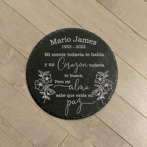 Spanish Memorial Slate Spanish Memorial Garden Stone Spanish - Etsy