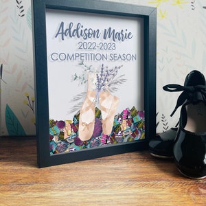 Custom Printed Dance Shadow Box, Competition Pin Box, Personalized ...
