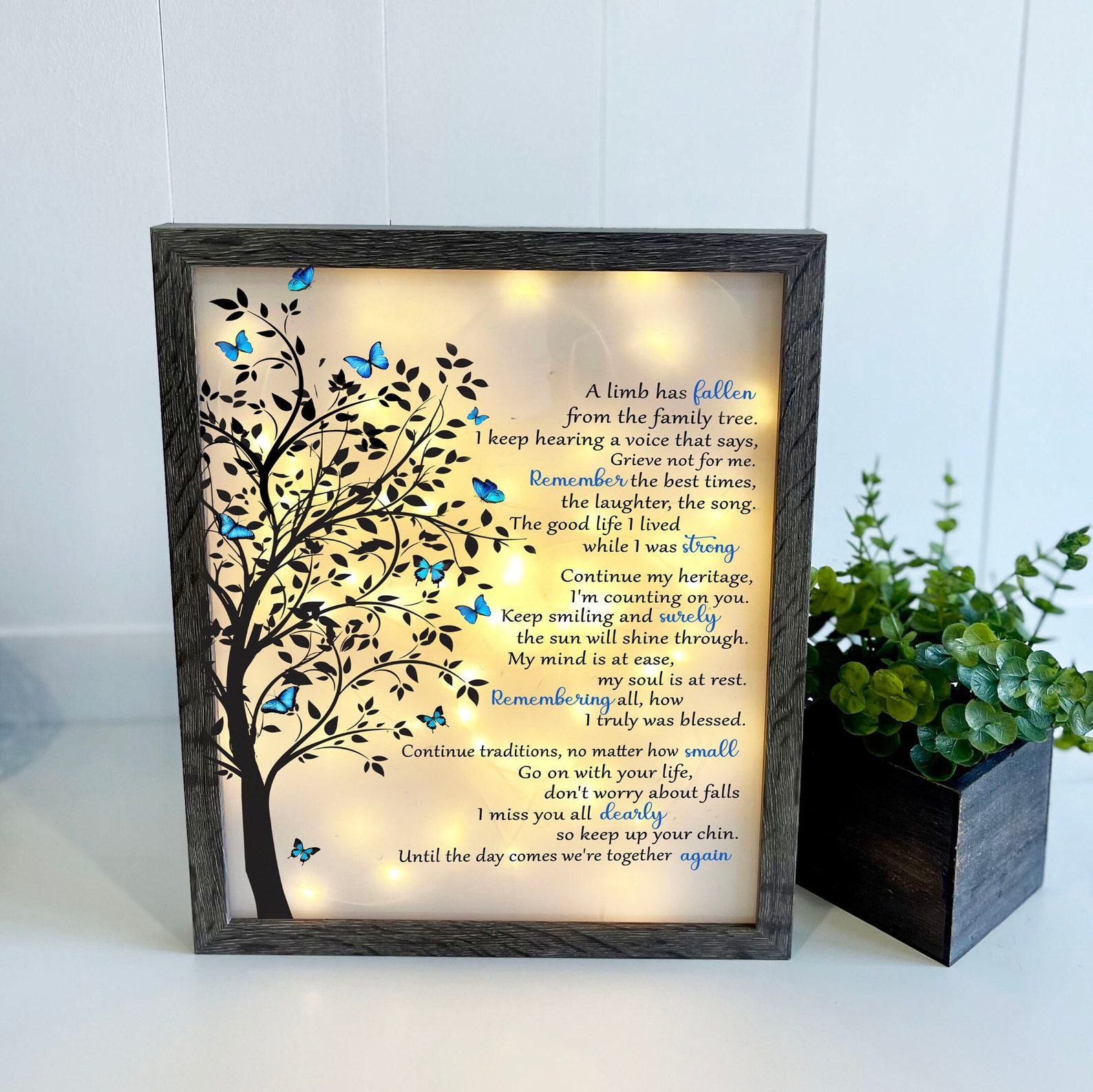 A Limb Has Fallen, Family Tree Memorial Gift, Keepsake for Loss of ...