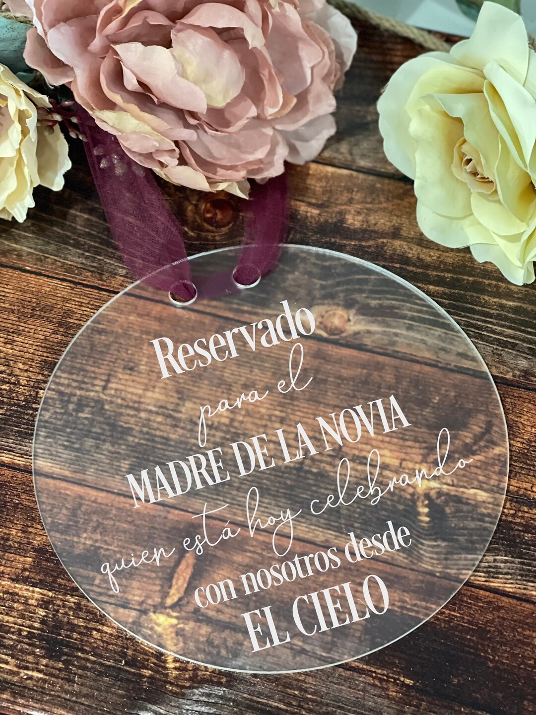 Reservado Para El Madre De La Novia Spanish Reserved Frosted - Etsy