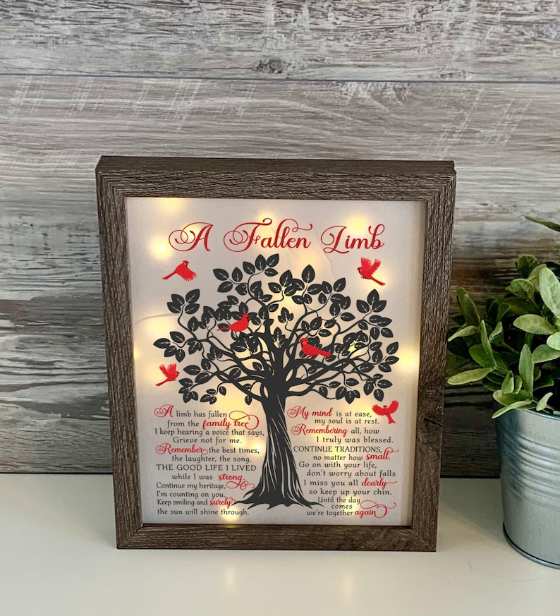 A Limb Has Fallen Sympathy Gift Memorial Frame Keepsake - Etsy