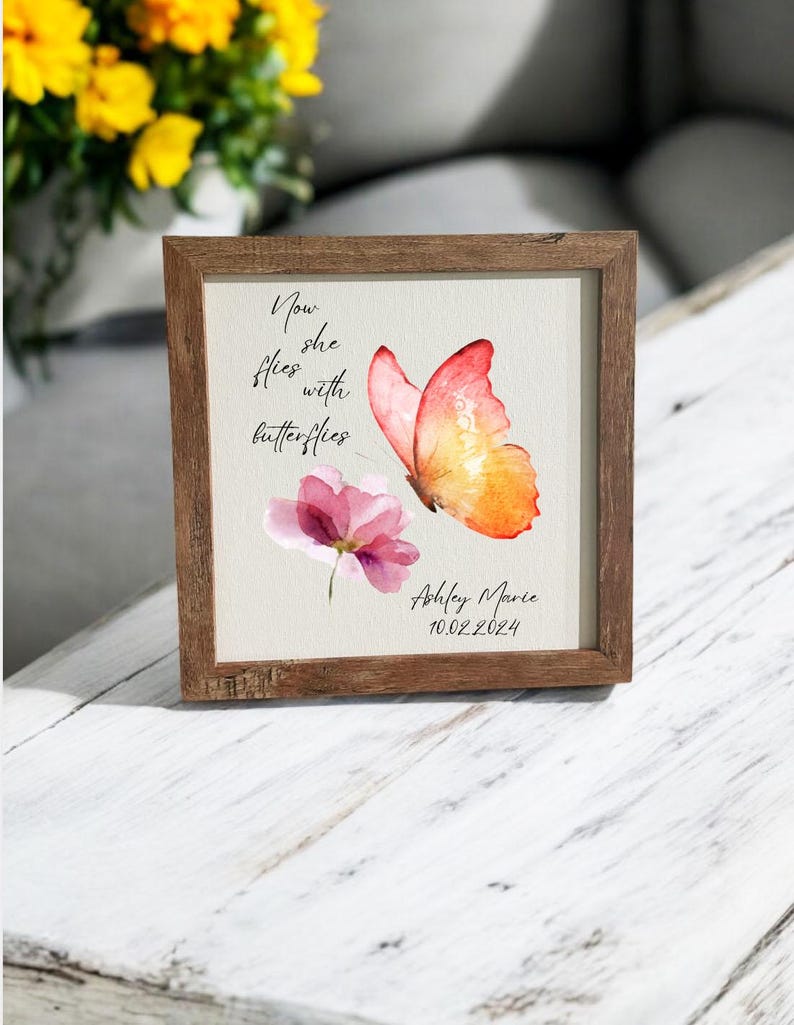 Sympathy Gift, Personalized Watercolor Memorial Gift, Loss of Mother or ...