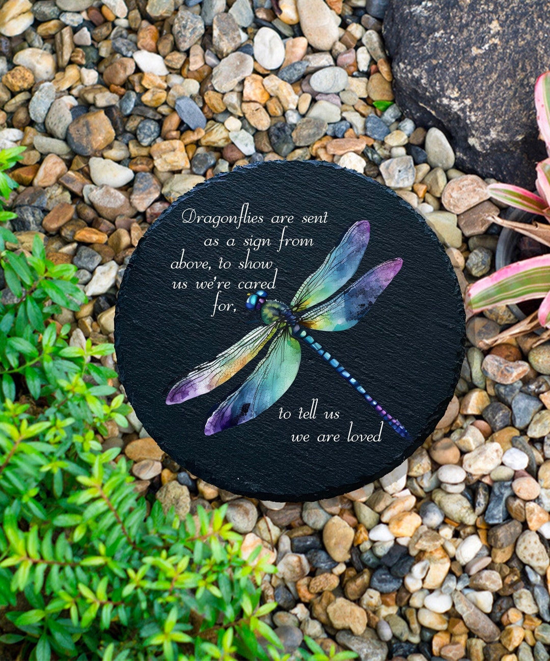 Garden Stone, Temporary Grave Stone for Loss of Loved One, Slate Grave ...