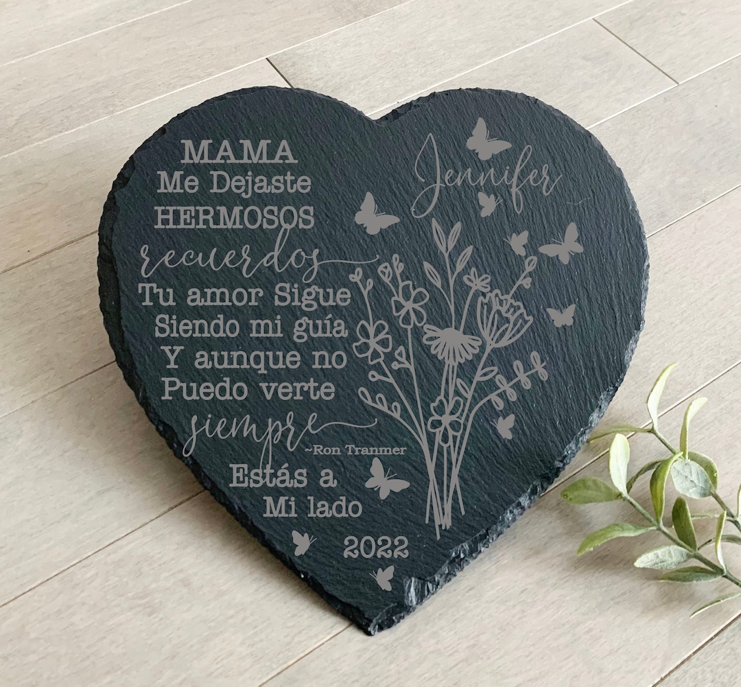 Spanish Memorial Slate, Spanish Beautiful Memories, Spanish Loss of Mom ...