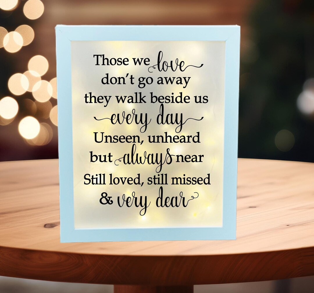 Memorial Shadow Box Frame, Bereavement Gift, Loss of a Loved One ...