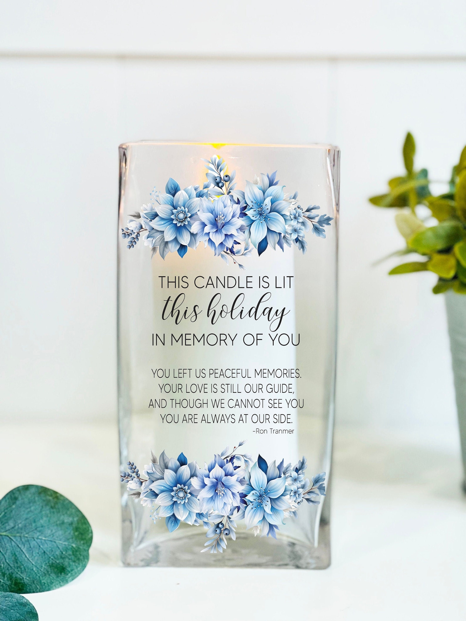 Memorial Candle for Loss of Loved One, Memory Candle for Celebration of ...