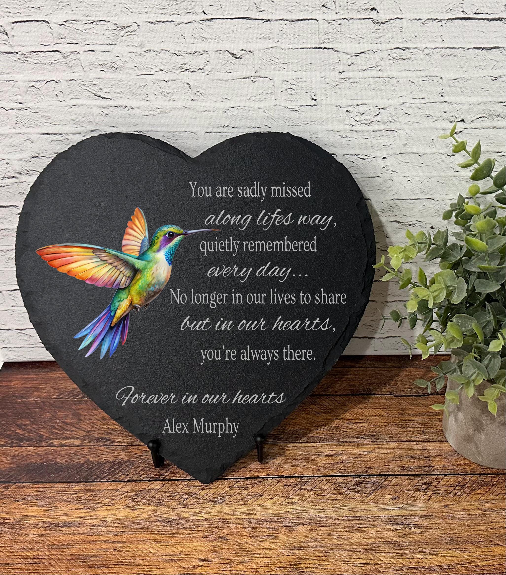Sadly Missed Along Life's Way Memorial Garden Stone, Sympathy Gift ...