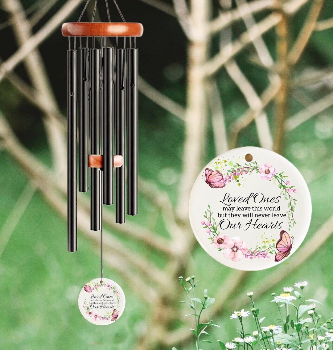 Forever in Our Hearts Memorial Chime, Sympathy Dad, Mom, Family Gift ...