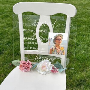 Reserved Acrylic Memorial Sign, Acrylic Memorial Sign, Frosted Acrylic ...