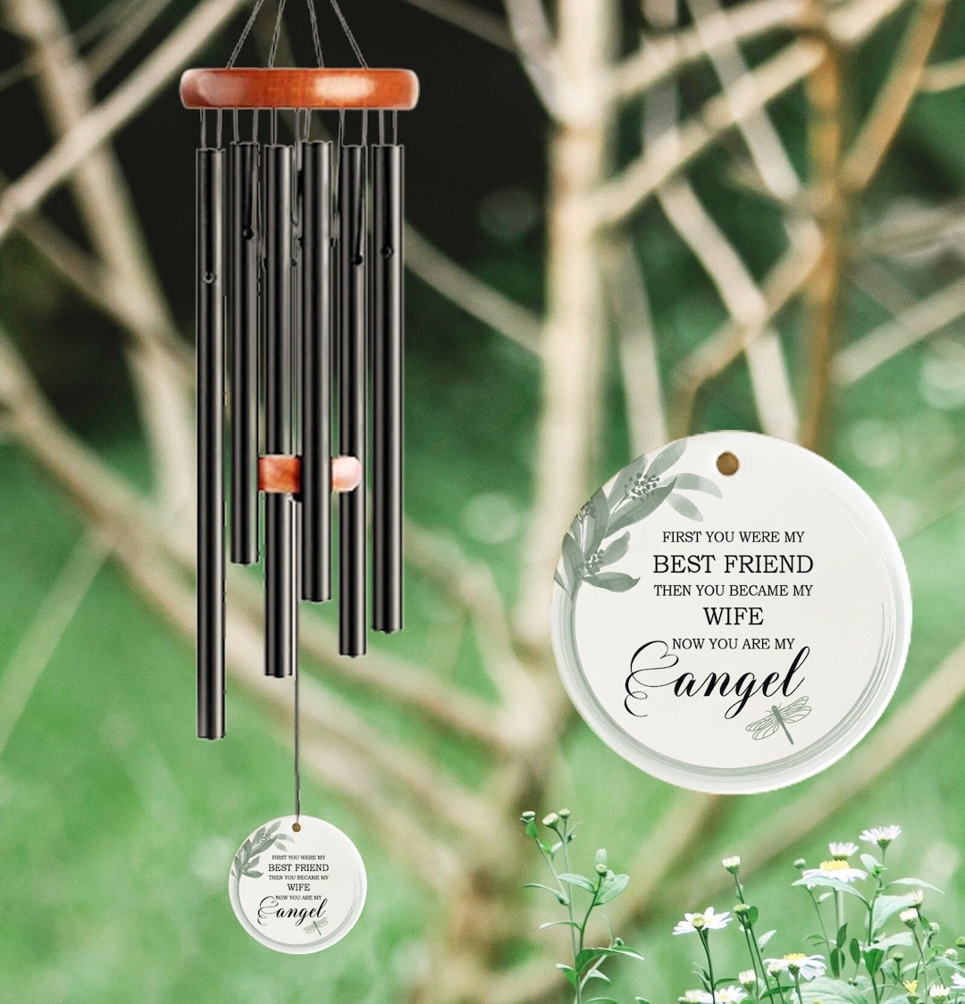 Listen to the Wind Memorial Chime, Sympathy Wife Gift for Loss ...