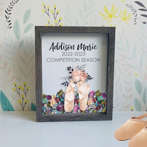 Custom Printed Dance Shadow Box, Competition Pin Box, Personalized ...