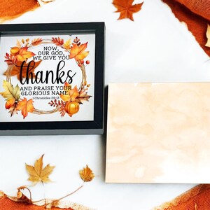 Fall Thanksgiving Sign, Christian Wal Art, Give Thanks Religious Shadow ...