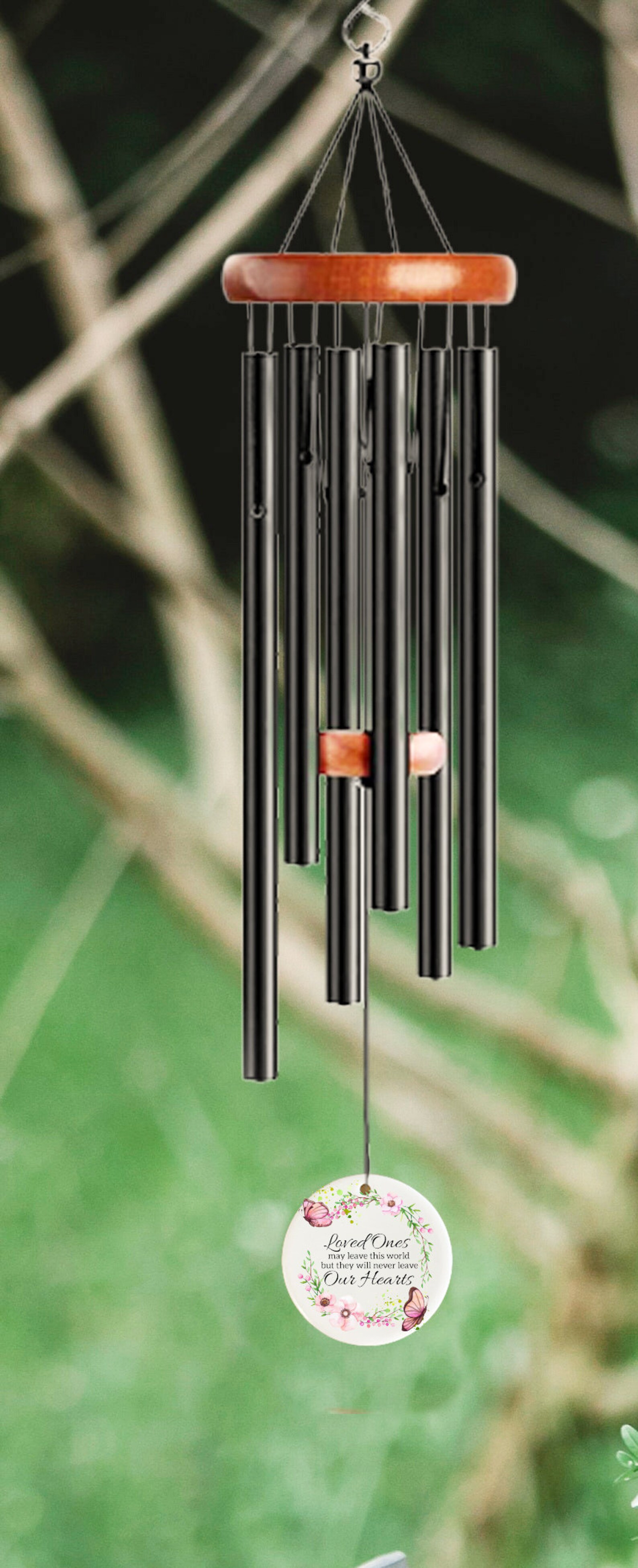 Forever in Our Hearts Memorial Chime, Sympathy Dad, Mom, Family Gift ...