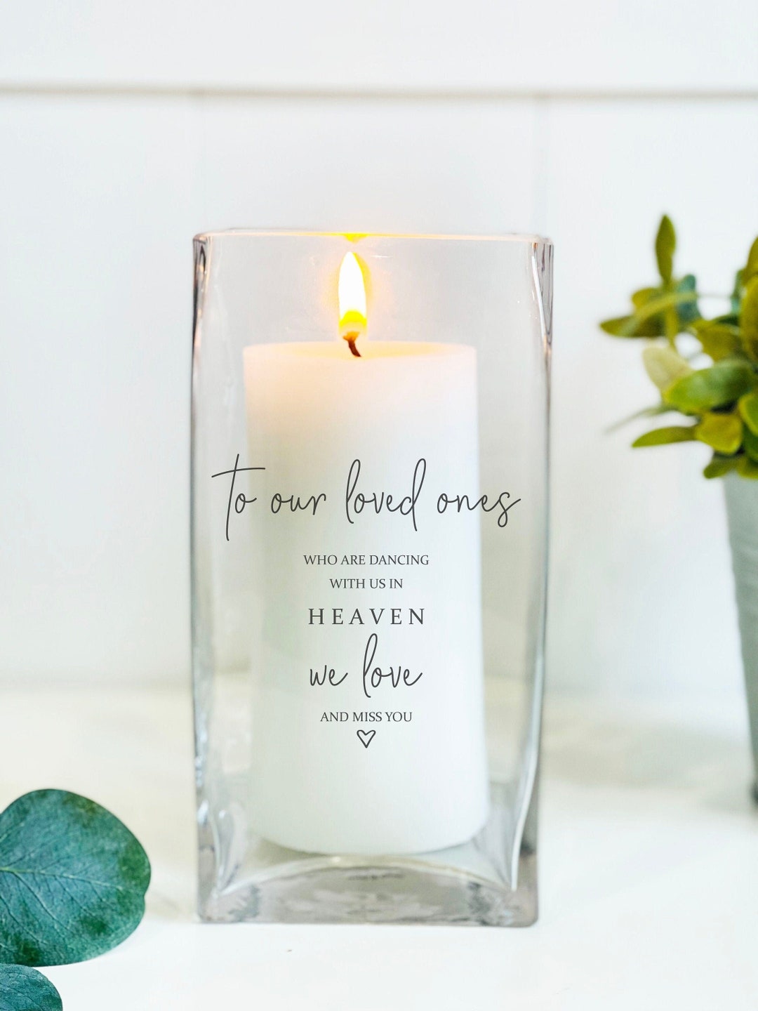 Wedding Memorial Candle for Loss of Loved One, Wedding Candle, Memorial ...