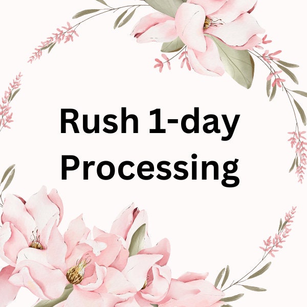 Rush One Day Processing - Etsy