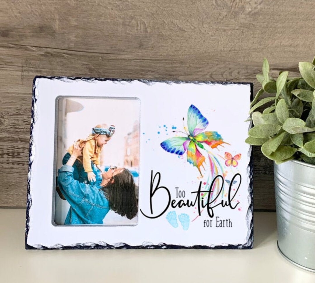 Loss of Child, Slate Photo Frame, Bereavement, Miscarriage, Sympathy ...