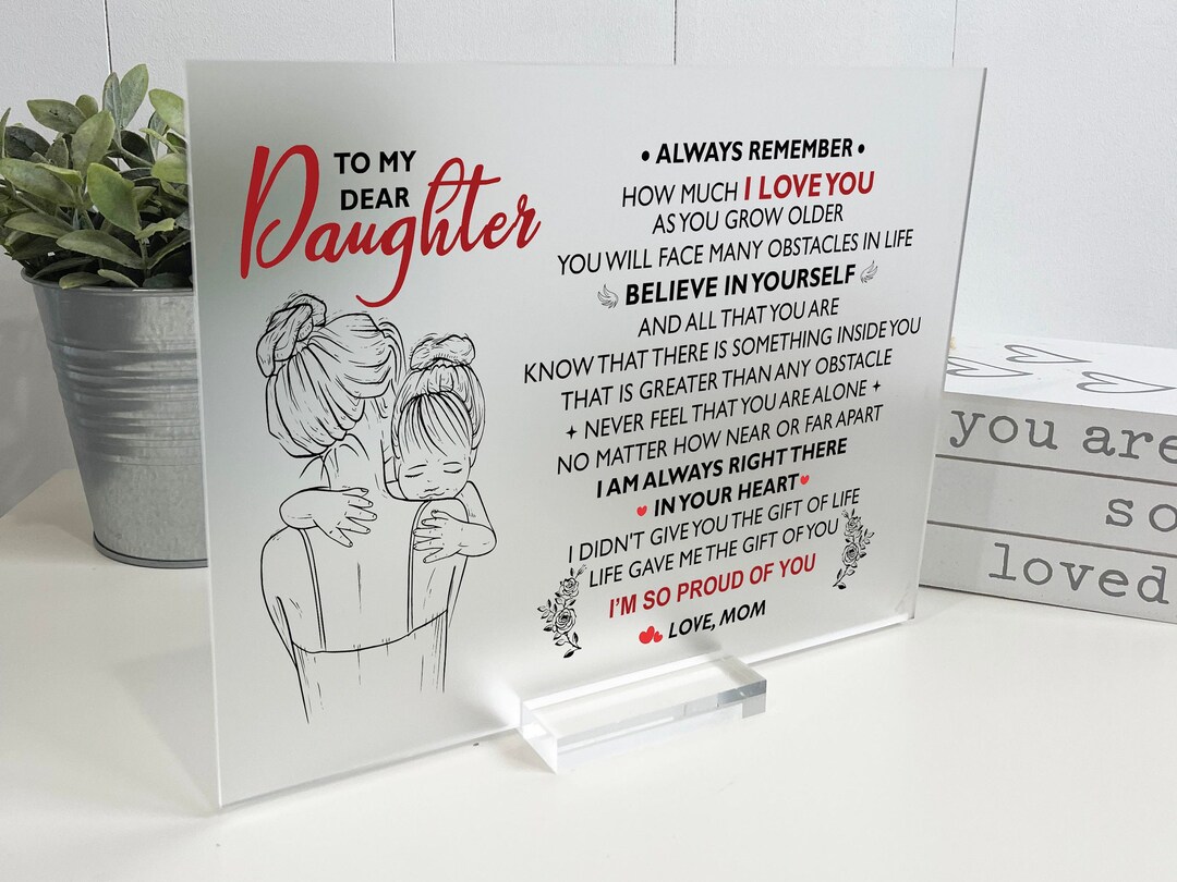 To My Daughter Acrylic Sign, Mother Daughter Gift, Gift for Daughter ...