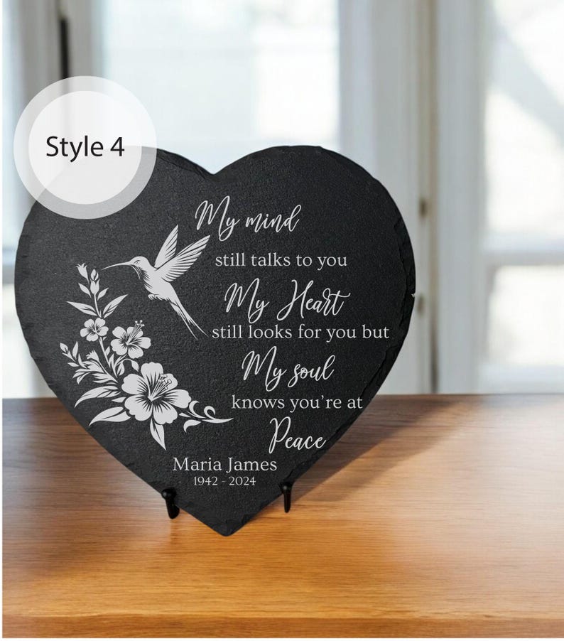 Personalized Memorial Garden Stone: Custom Slate Remembrance With Poem ...