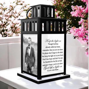 Keep the Light on Personalized Outdoor Memorial Lantern - Loss of Loved ...