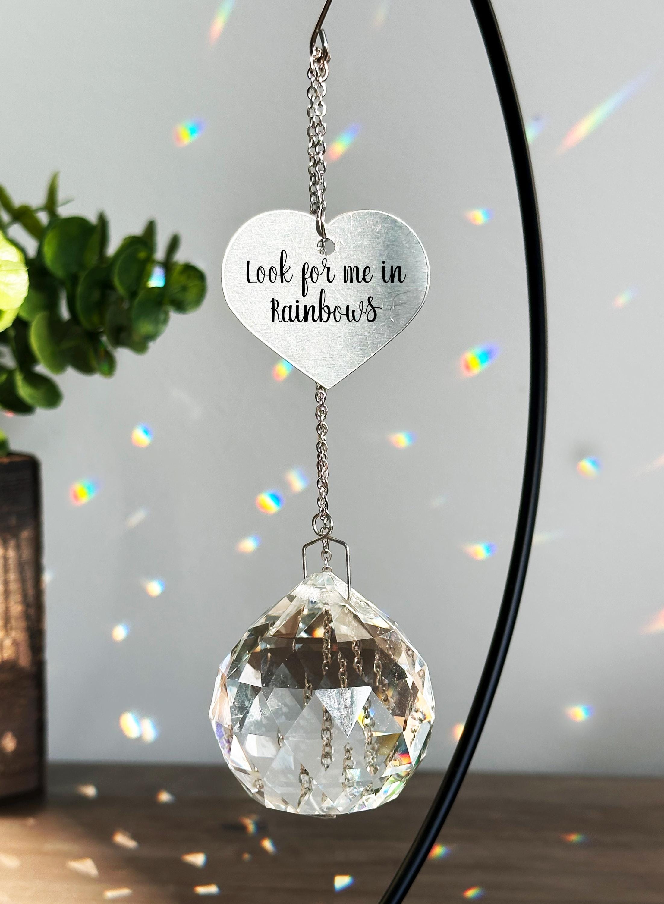 Sympathy Gift for Grief & Loss | Crystal Rainbow Maker for Daily ...