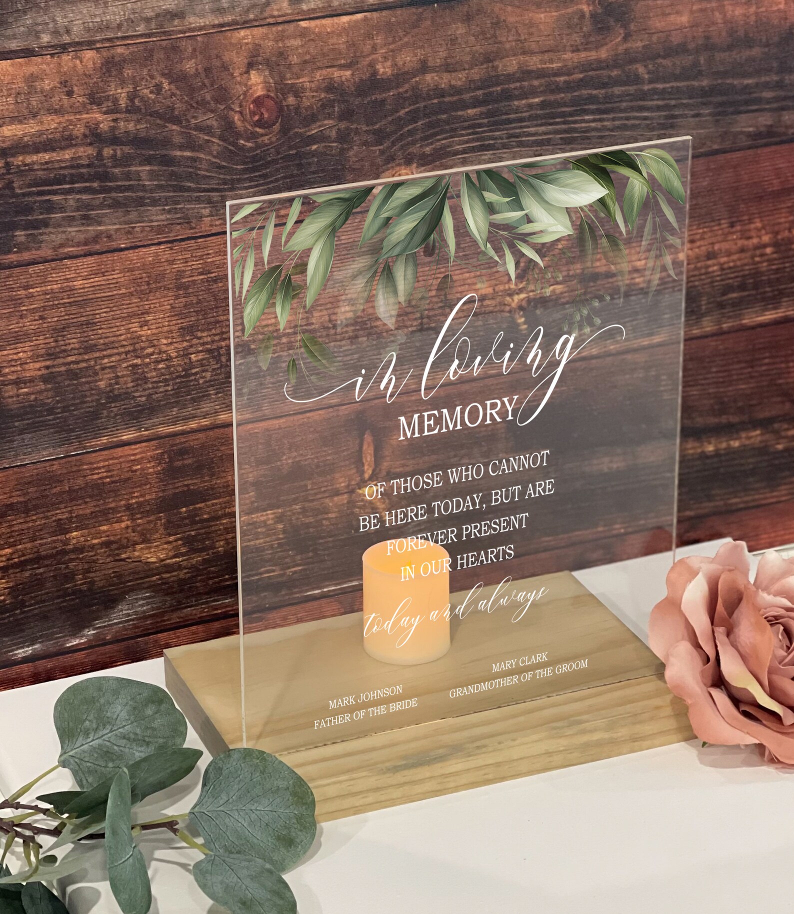 In Memory of Those Who Cannot Be Here Today, Wedding Memorial Sign ...