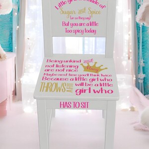 UV Printed Time Out Chair, No Vinyl Used! Wood Time Out Chair, Time Out ...