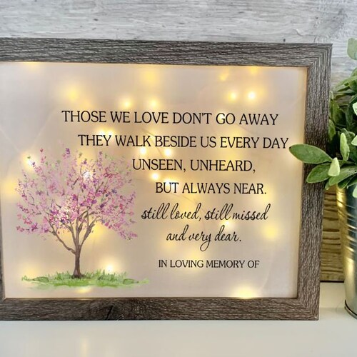 Sympathy Gift Memorial Frame Keepsake Memory Frame | Etsy