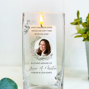 Memorial Candle for Loss of Loved One, Memory Candle for Celebration of ...