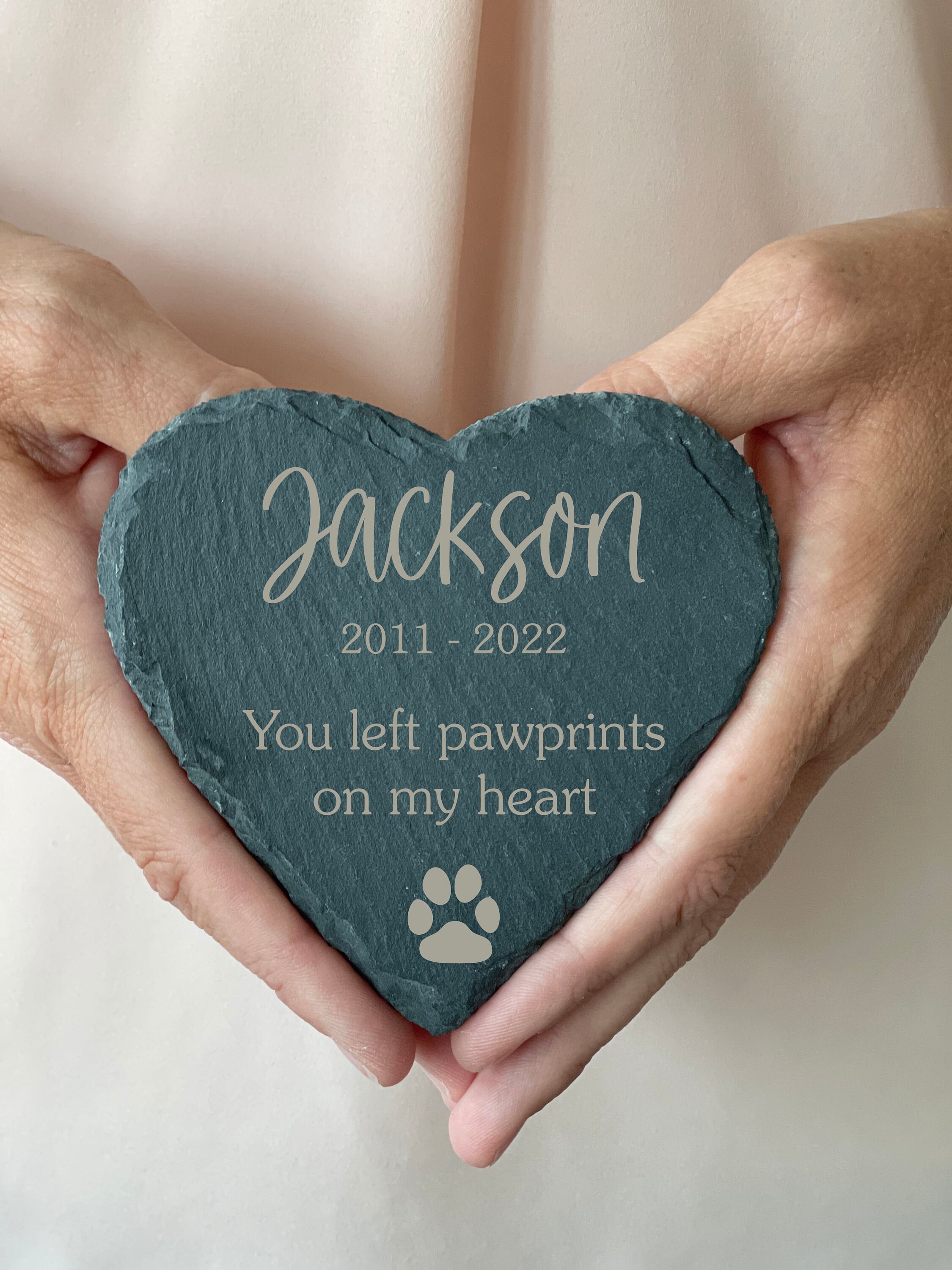 Personalized Pet Memorial Stone, Engraved Dog Memorial Slate, Engraved ...