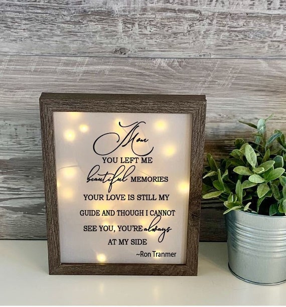 Mom Beautiful Memories Sympathy Gift Memorial Frame - Etsy