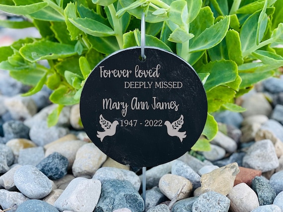 Personalized Memorial Stone Engraved Memorial Garden Slate - Etsy