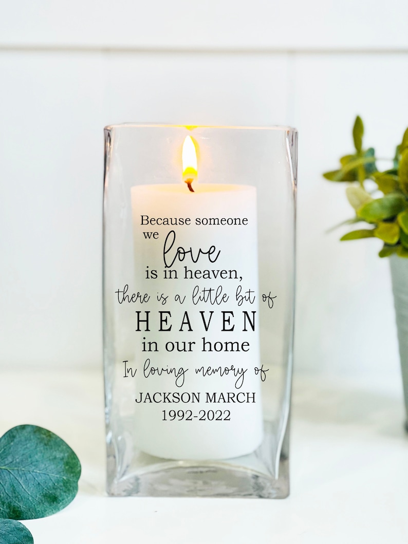 Memorial Candle for Loss of Loved One Memory Candle for - Etsy