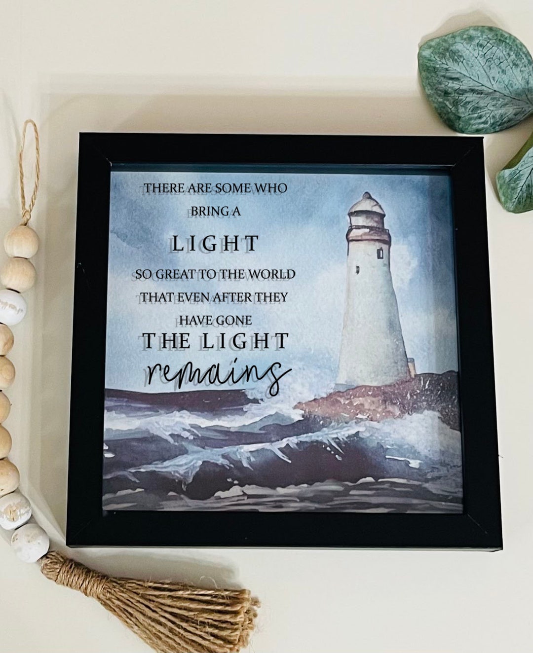 8x8 Memorial Watercolor Keepsake Box, Lighthouse Memorial, Sympathy ...