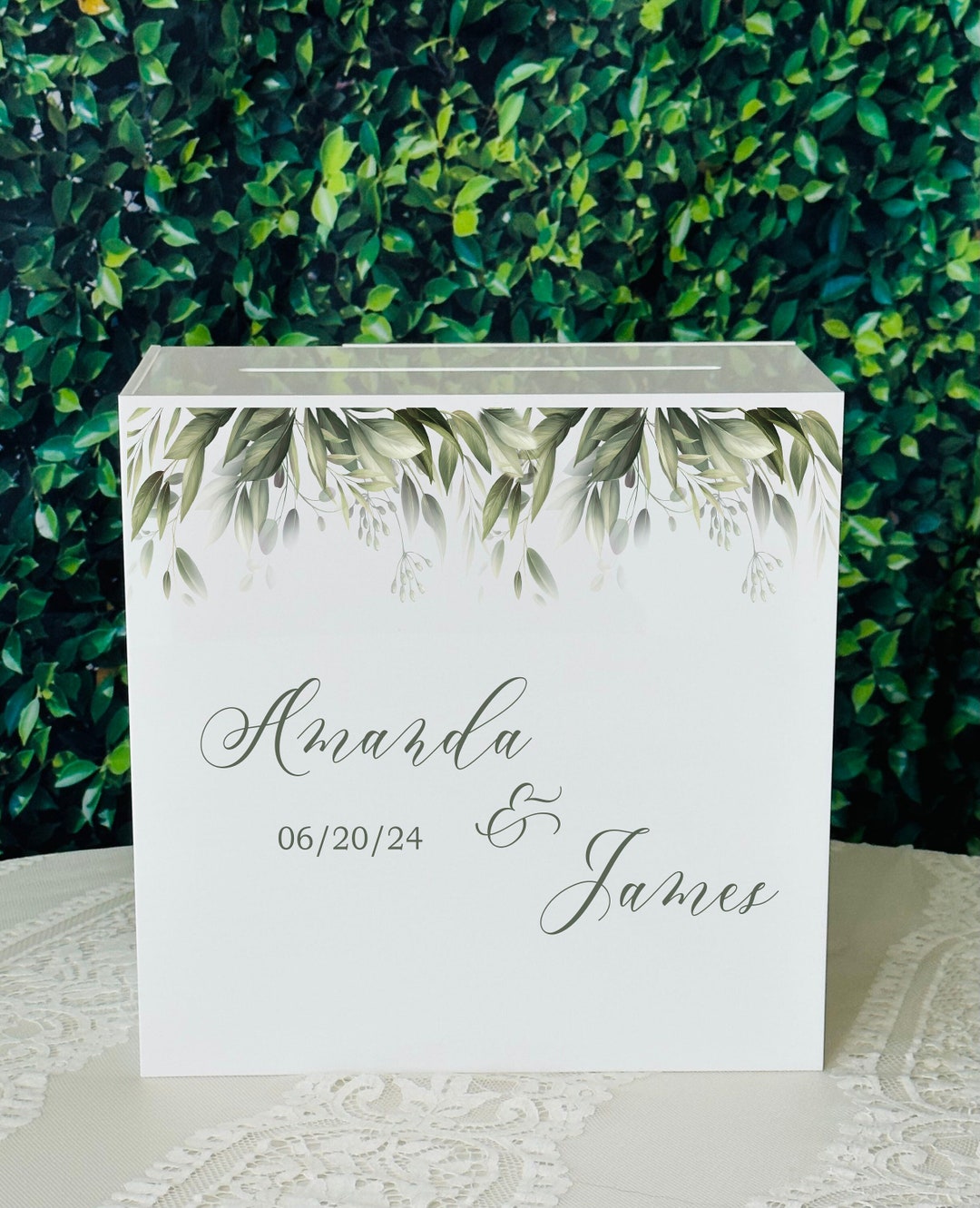 Wedding Card Box, Acrylic Card Box, Personalized Card Box, Custom ...