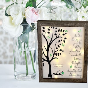Green A Limb Has Fallen, Sympathy Gift, Memorial Frame, Keepsake ...